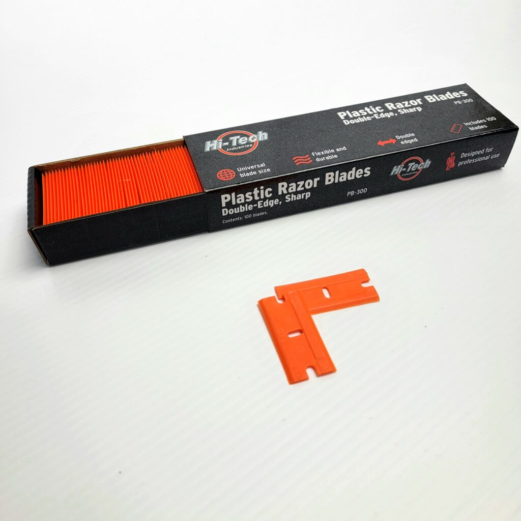 PLASTIC DOUBLE EDGE RAZOR BLADE - Majestic Solutions Auto Detail Products